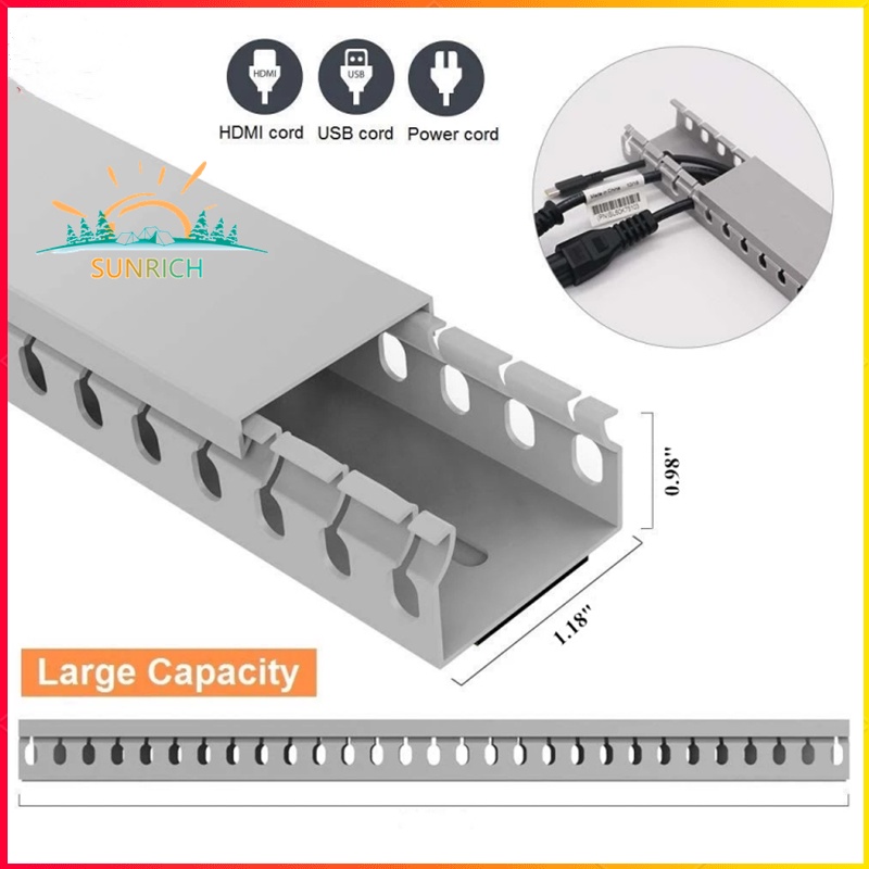 Cable Raceway Kit Open Slot Wiring Raceway Duct with Cover,On-Wall ...