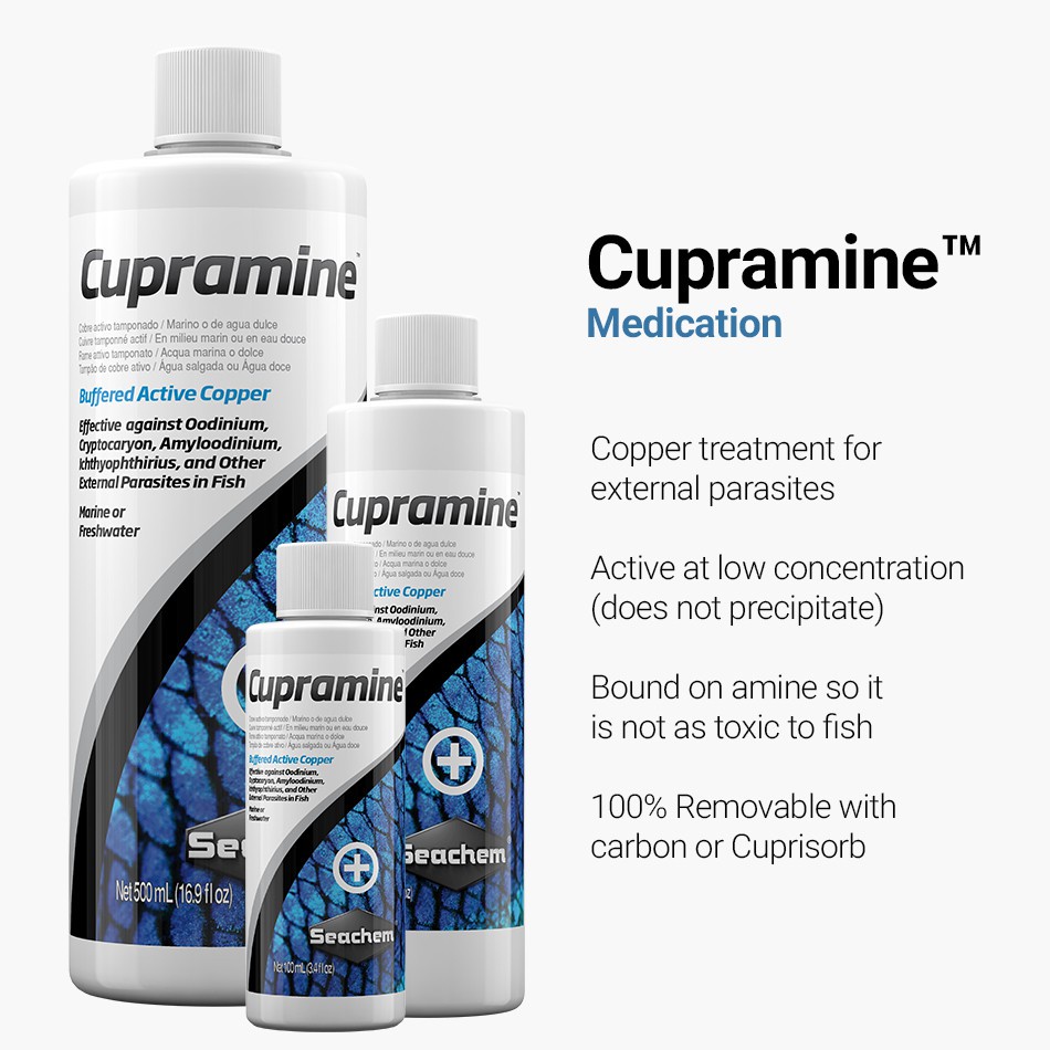 Seachem Cupramine (Copper treatment for external parasites) | Shopee ...