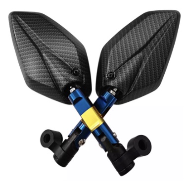 Universal Side Mirror 2Tone/Black Short Stem CNC Pair | Shopee Philippines