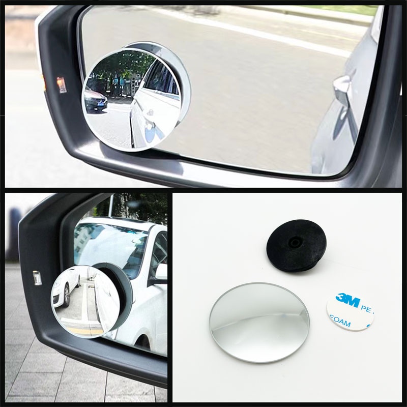 360 Degree Adjustable Car Rearview Convex Mirror for Car Reverse Wide ...