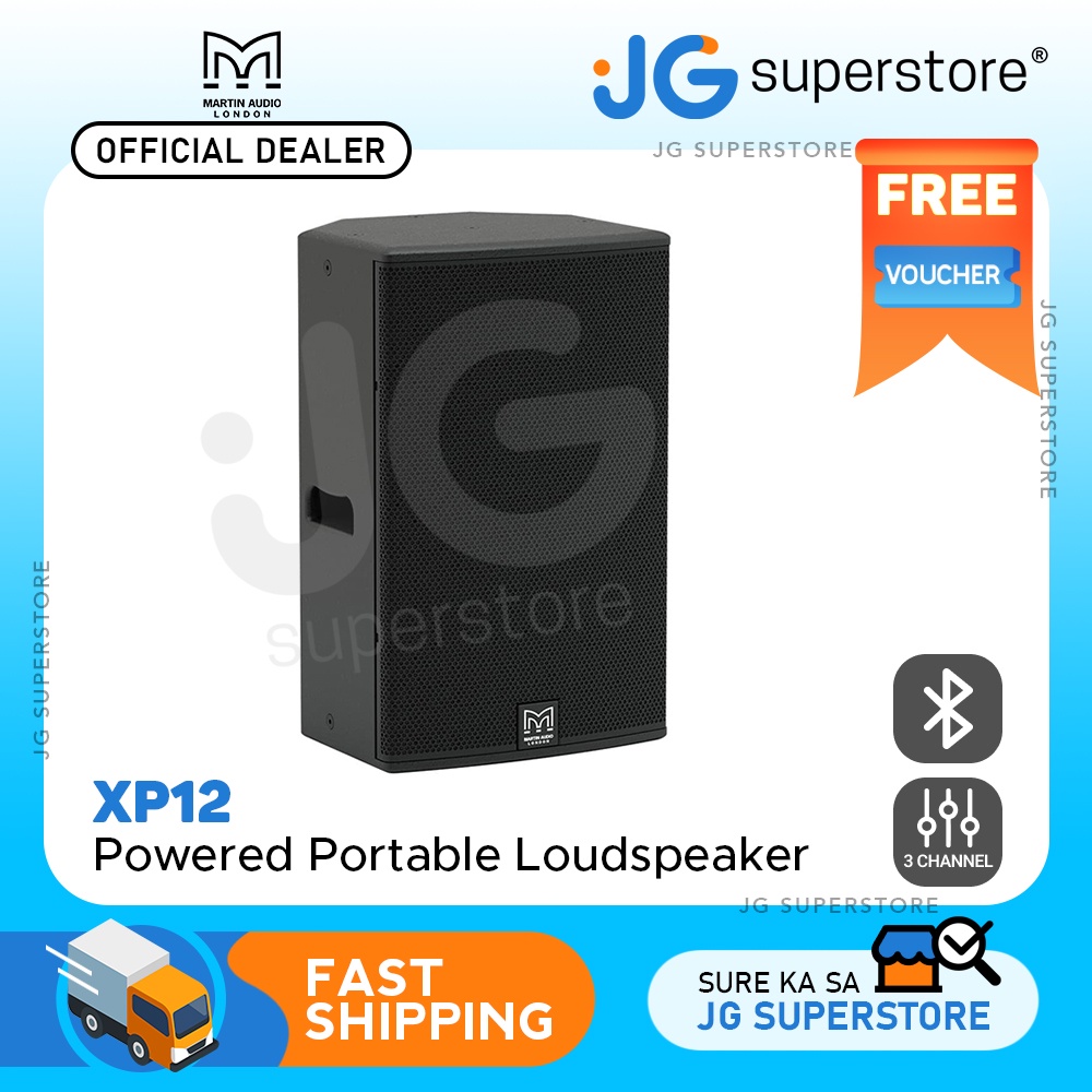 Martin Audio XP12 1300W/550W 12" 2-way Powered Portable Loudspeaker ...