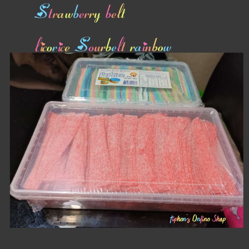 Sourbelt Rainbow and Strawberry Belt|500g|1kg|250g | Shopee Philippines