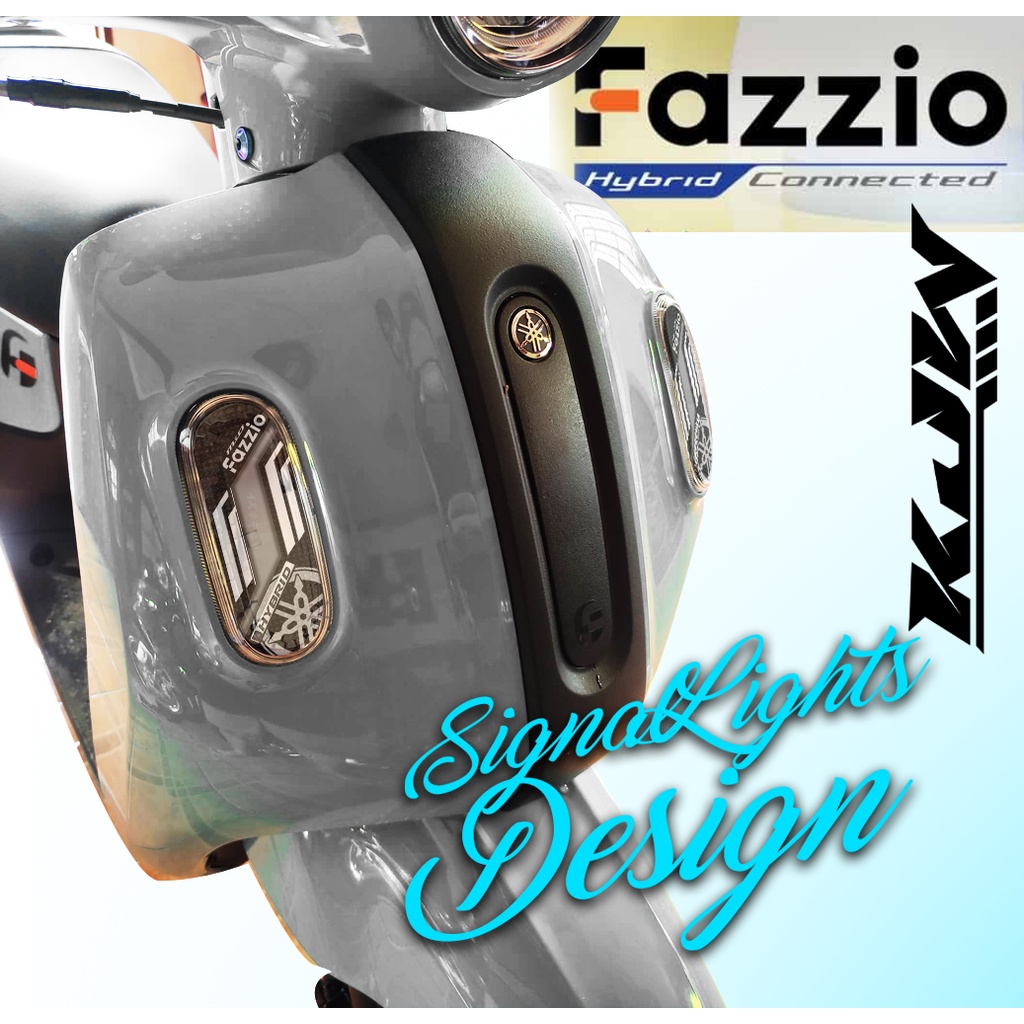 Yamaha Fazzio 125 Turn Light Decal Set Black and White Design | Shopee ...