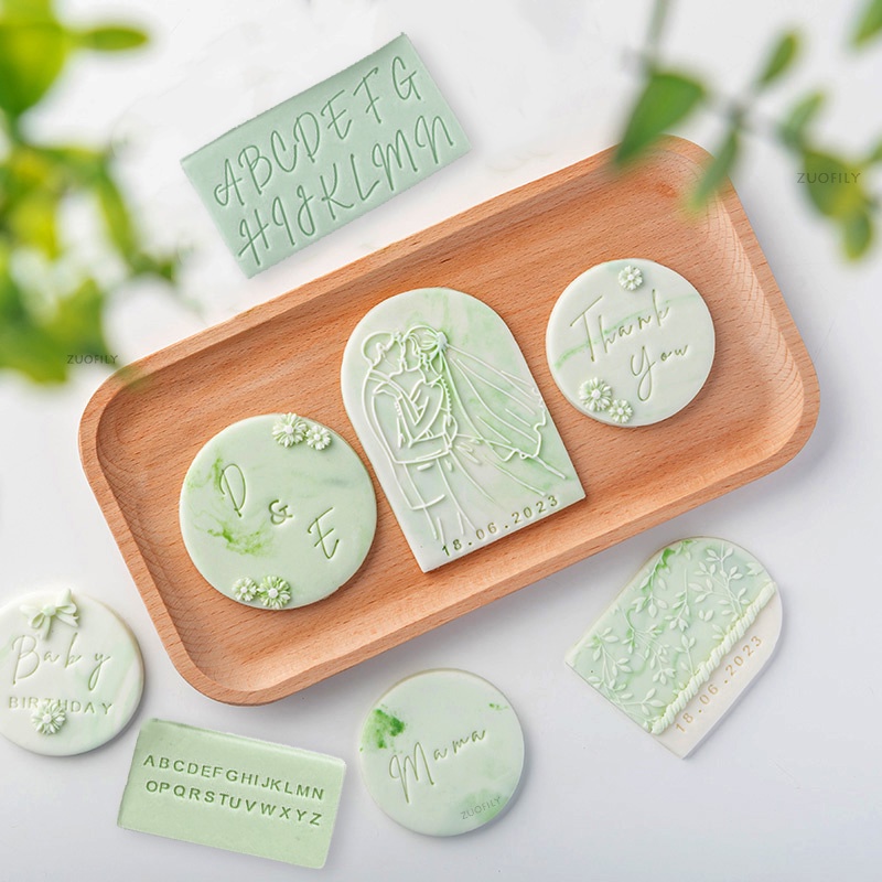 NEW Lowercase Alphabet Uppercase Letter Clear Cookie Stamp Set DIY Font ...