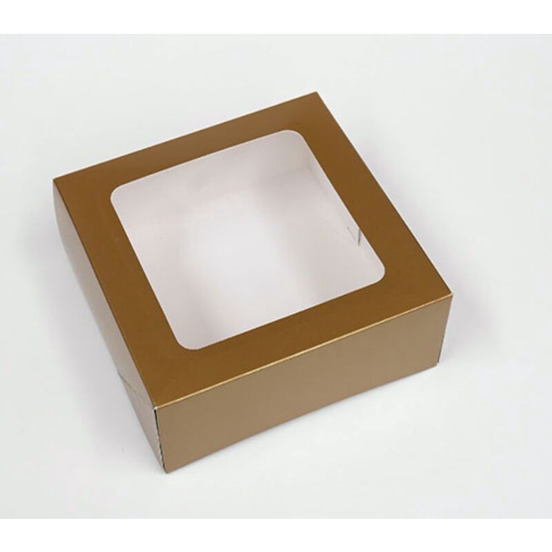 Pastry box 7x7x3 Gold 20pcs | Shopee Philippines