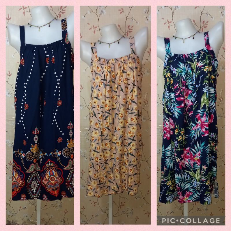 Challis Duster with Pocket / Pambahay ( FREE SIZE ) | Shopee Philippines