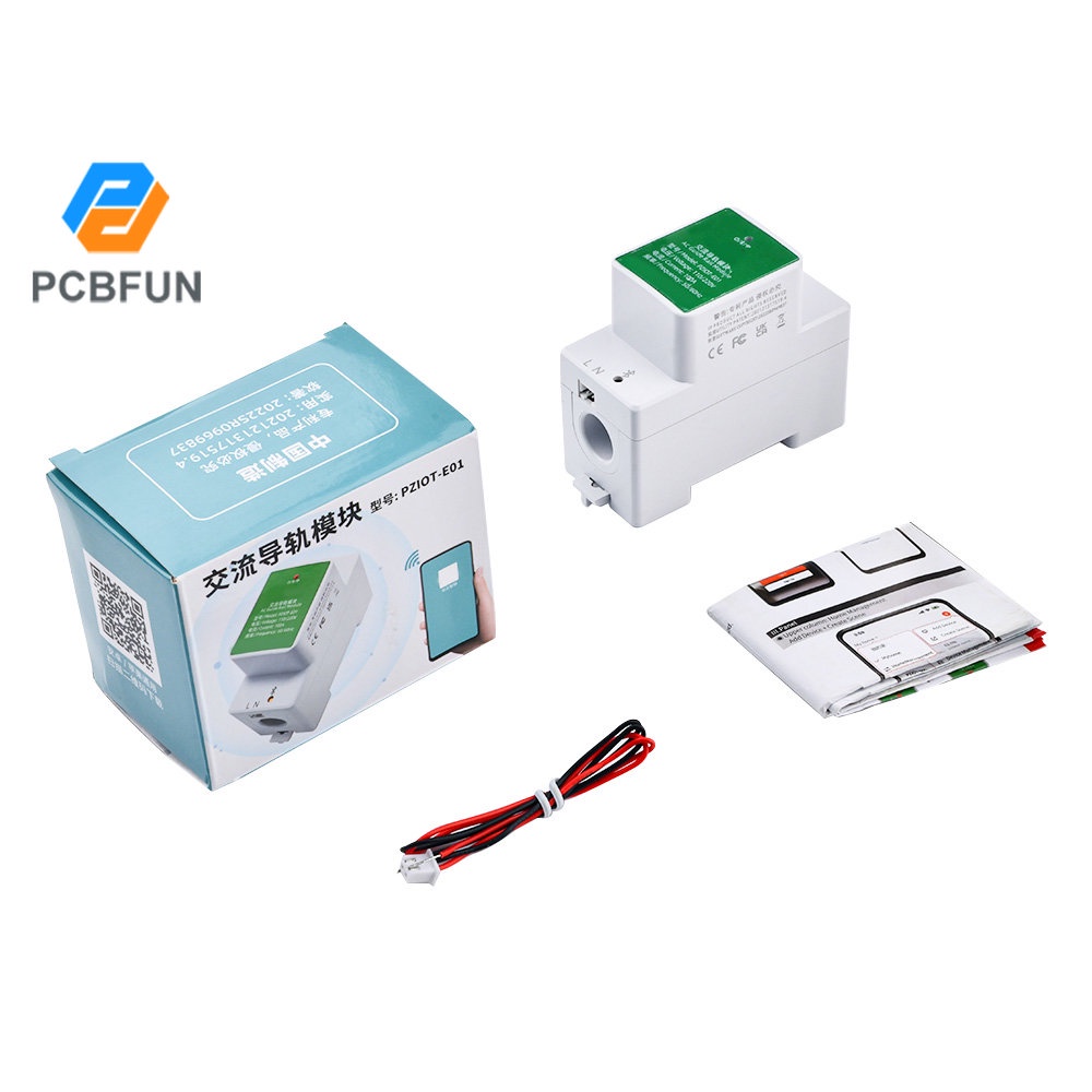 Pcbfun Single Phase Din Rail WIFI Electric Power Energy Meter Wattmeter ...