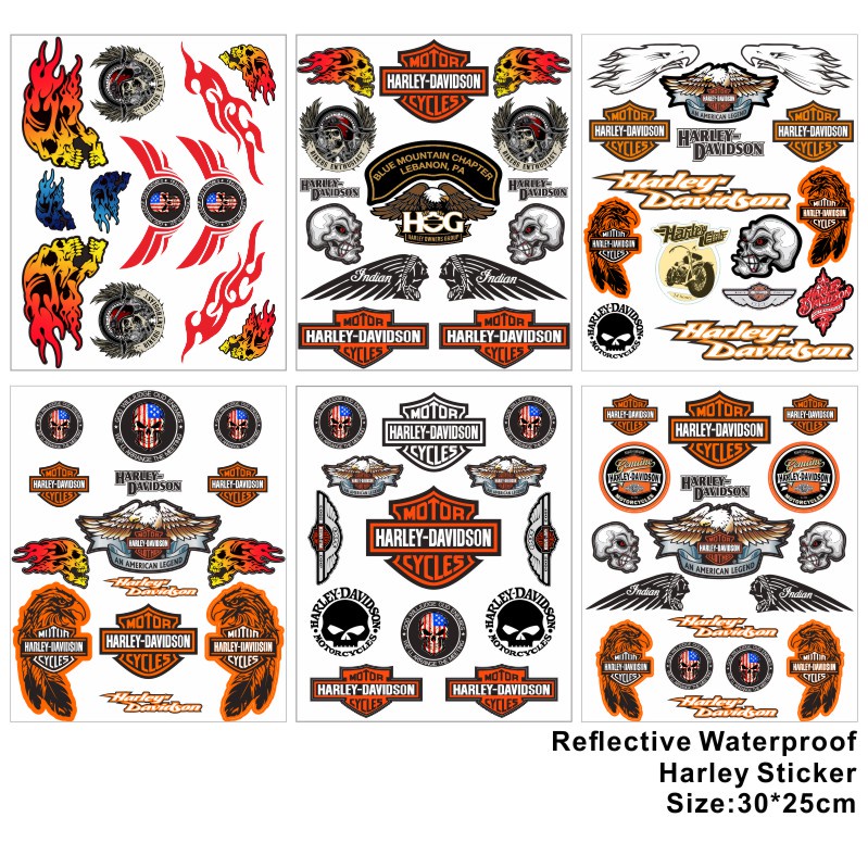 harley davidson sticker for motorcycle vinyl waterproof reflective ...