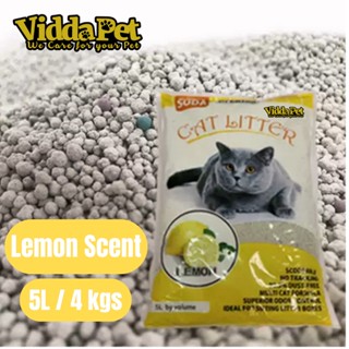 Cat litter sand 5L/4kgs LEMON scent premium cat litter sand quick ...