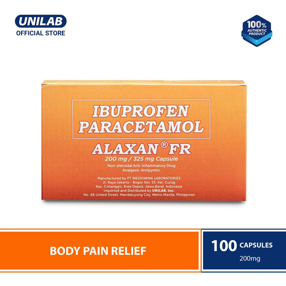 Alaxan FR 100s (For Pain Relief & Fever) | Shopee Philippines