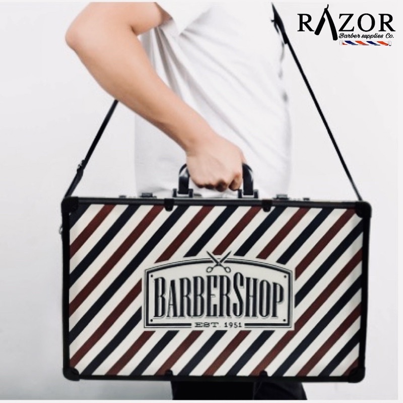 Barber Box Barber Toolbox Hard Case Barber Box with Lock Razor Barber ...