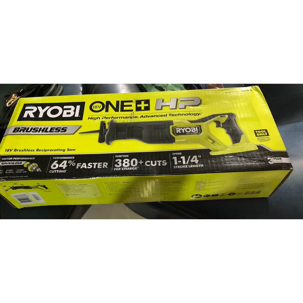 RYOBI 18V ONE+ HP BRUSHLESS CORDLESS, RECIPROCATING SAW. MODEL: # ...