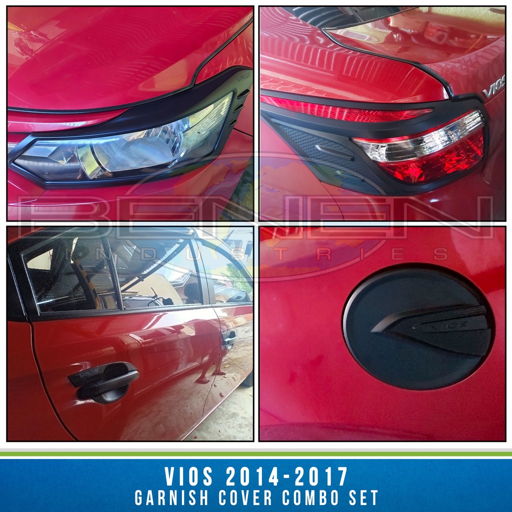VIOS 2014 - 2017 Garnish Cover Combo Set (MATT BLACK) | Shopee Philippines