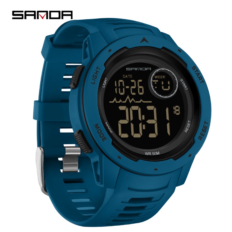 Sanda Fashion Personality Digital Large Dial Outdoor Sports Waterproof ...