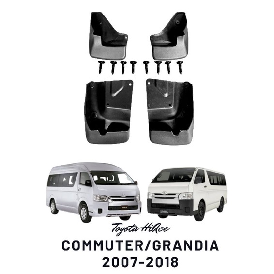Toyota HiAce Commuter GL Grandia Super Grandia Decontent Mud Guard 2007 ...
