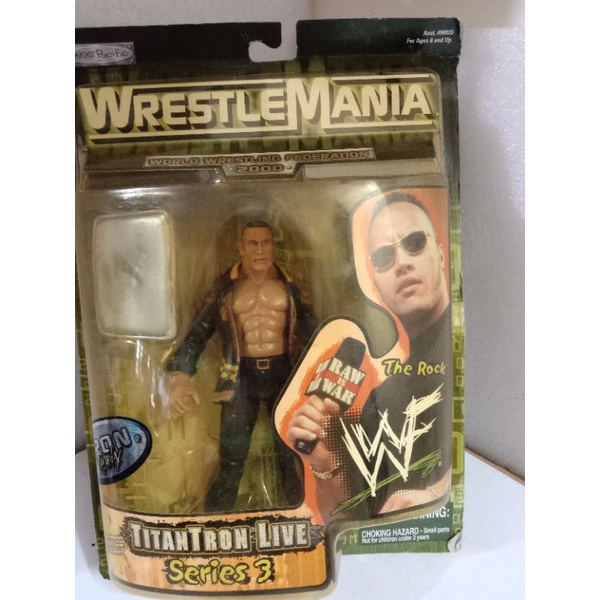 Jakks Pacific WWE WWF 2000 "THE ROCK" SEALED TITAN TRON LIVE SERIES 3 ...