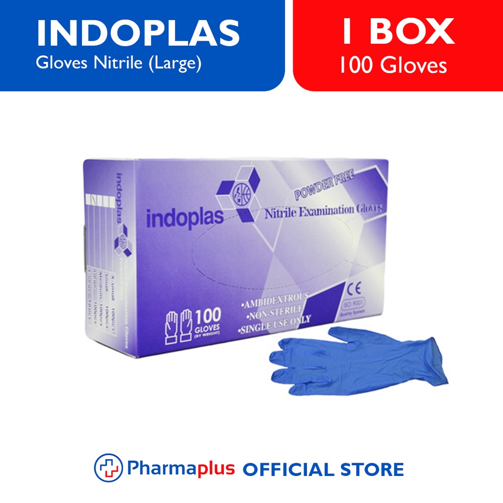 Indoplas Gloves Nitrile Large | Shopee Philippines