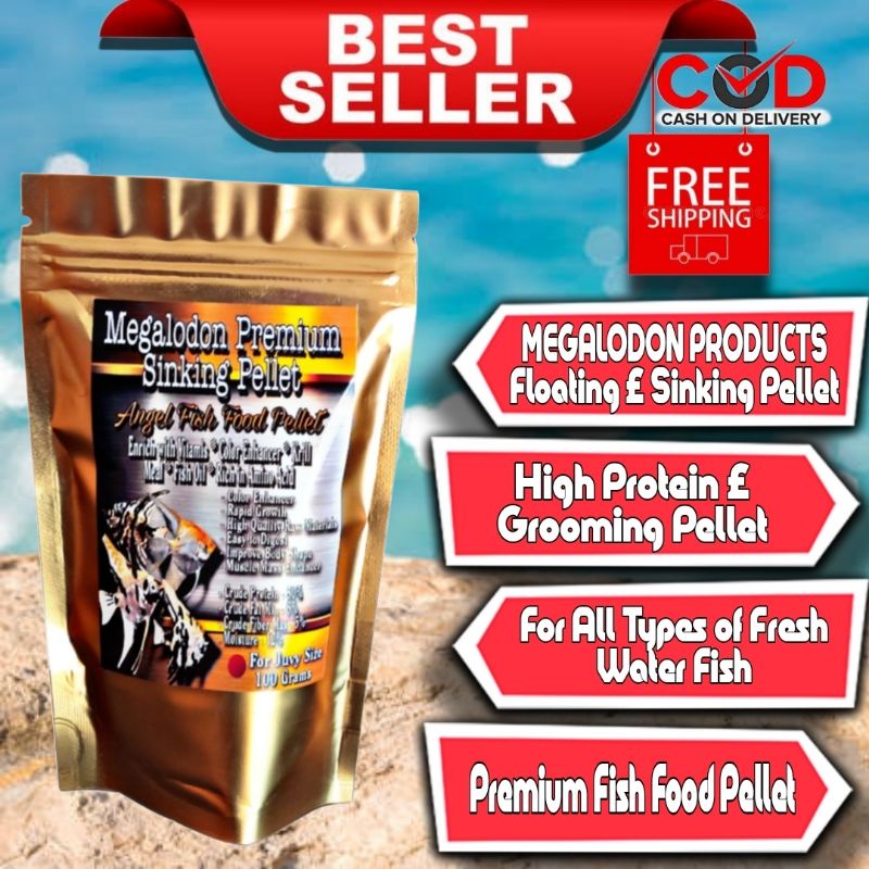 Megalodon Premium Sinking & Floating Pellet for Angel Fish & Discus ...