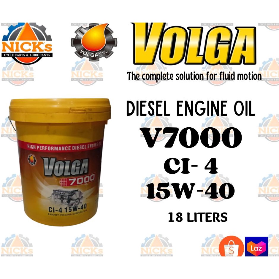 CI-4 15W40 V7000 VOLGA DIESEL ENGINE OIL 18 Liters | Shopee Philippines