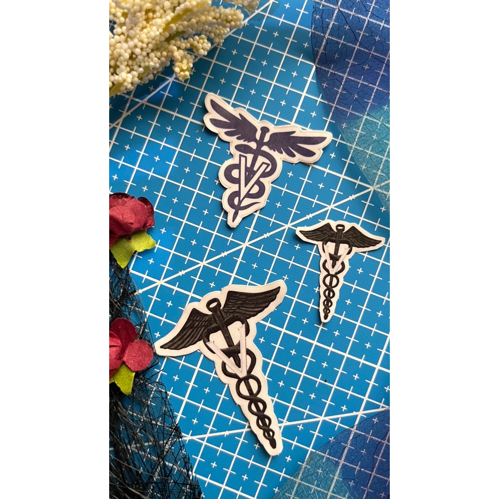 DVM | Vet Med | Vet Symbol (Caduceus) Waterproof Sticker for HydroFlask ...