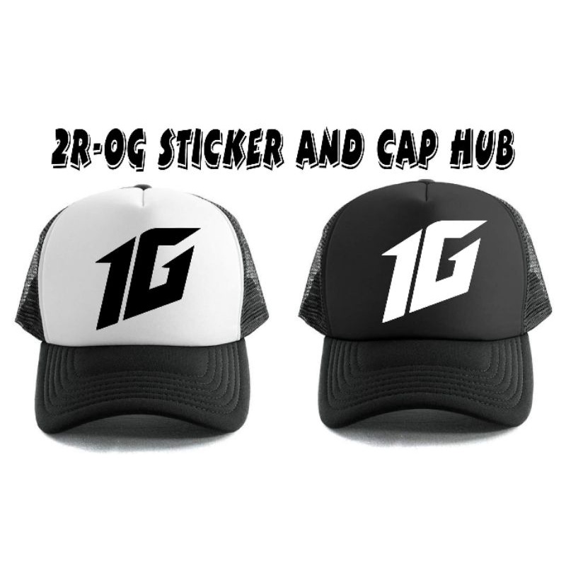 1G LOGO CAP DESIGN TRUCKER CAP w/ FREE STICKER | Shopee Philippines