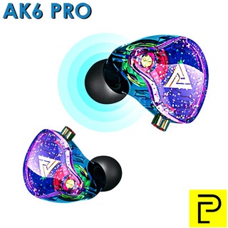 QKZ AK6 Pro 1DD Dynamic Earphones HIFI Bass In-Ear Monitor Earphone ...