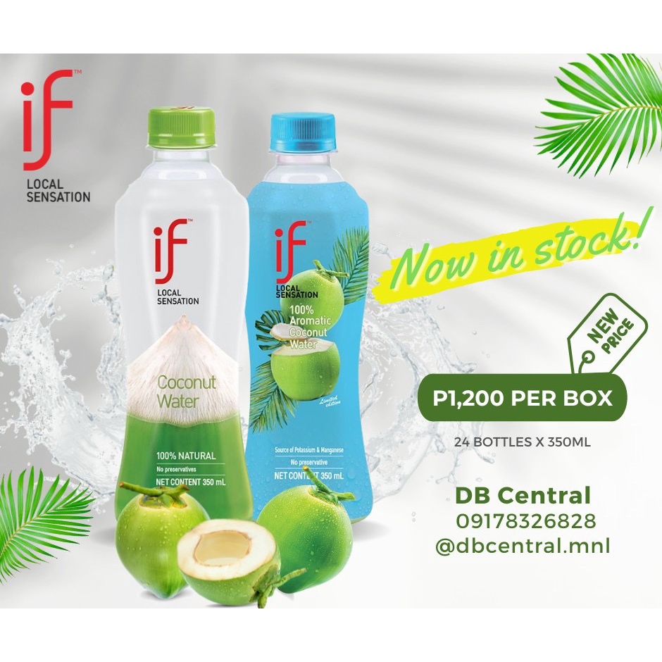IF Coconut Water in Natural and Aromatic Flavor (1 BOX) | Shopee ...