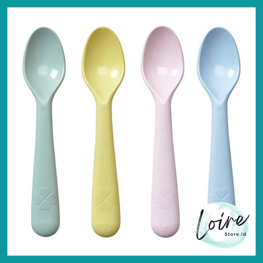 Spoon Eating Children Contents 4 PCS | Pastel Color | Spoon Eat BPA ...