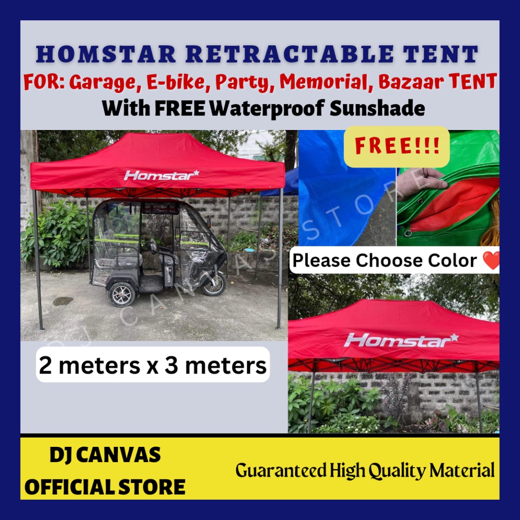 2m x 3m HOMSTAR BRAND Retractable Complete Set Gazebo Party Tent ...