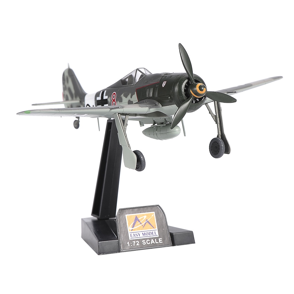 EASY MODEL 1/72 Scale Germany FW-190A-8 Fighter Black WWII Model Plane ...