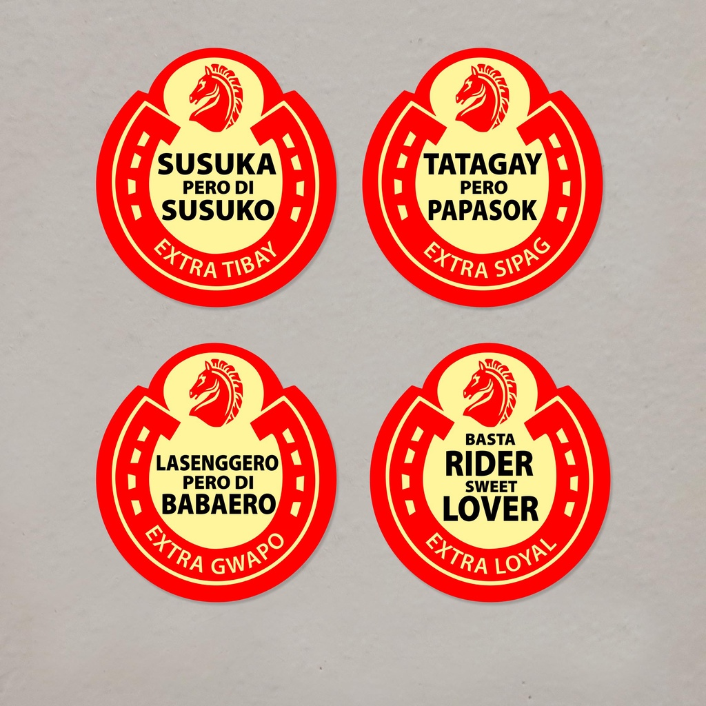 Red Horse Spoof Design Sticker, vinyl laminated | Shopee Philippines