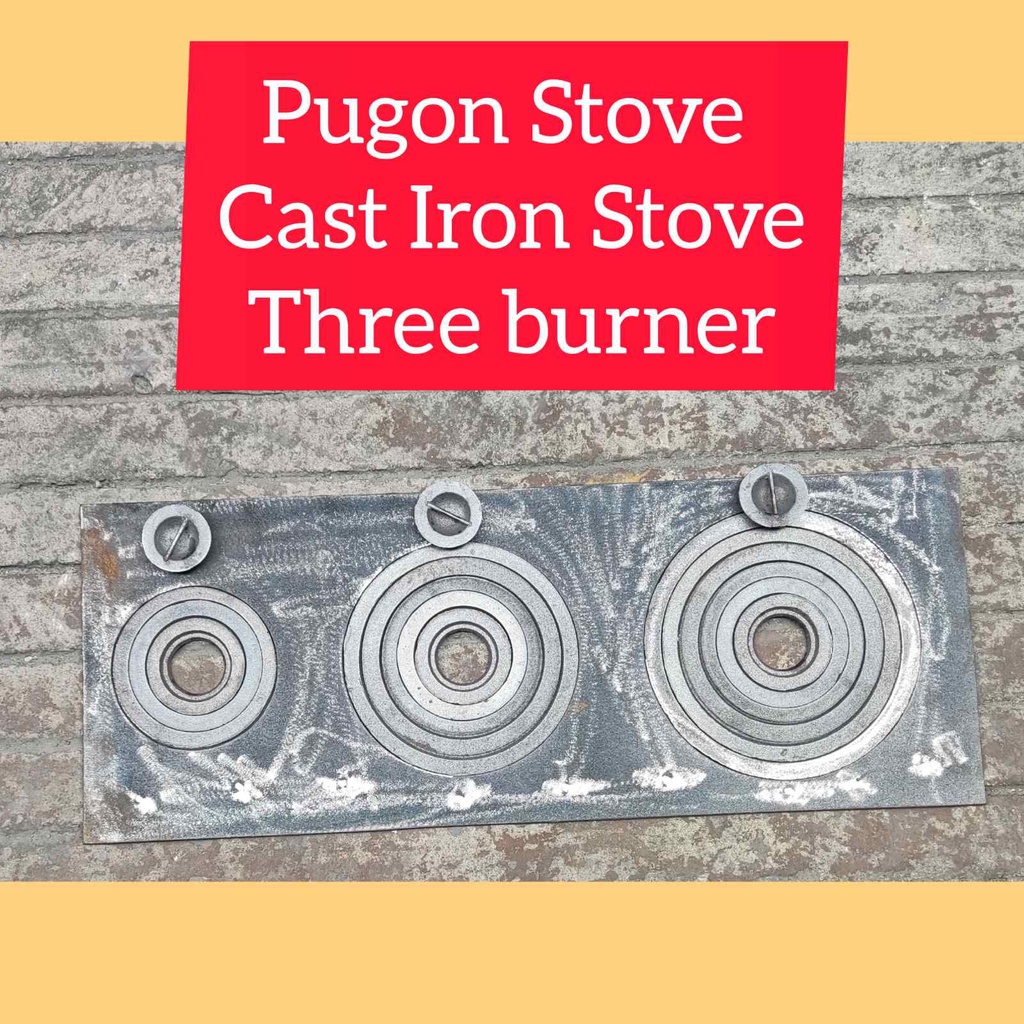 Pugon Lutuan Cast Iron Pundido Stove Plate Three Burner | Shopee ...