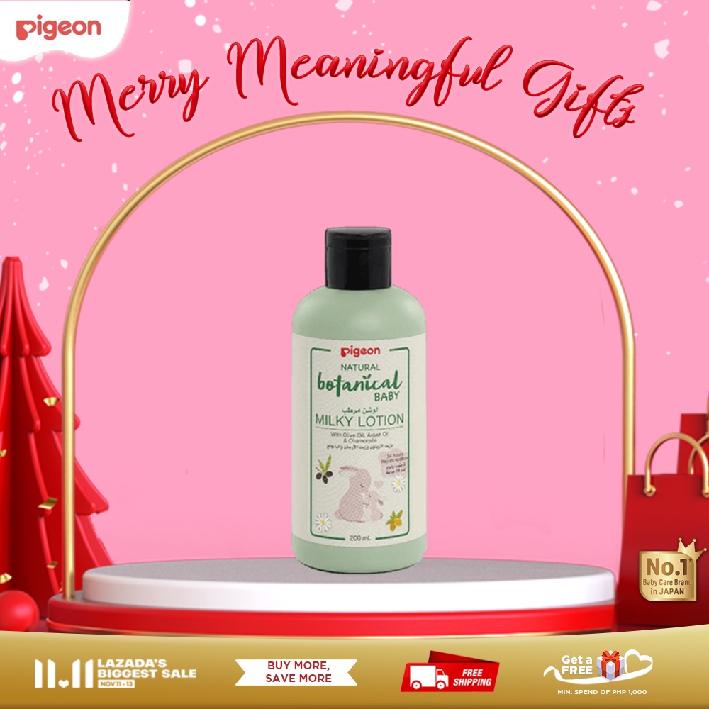 Pigeon Natural Botanical Baby Milky Lotion 200ml | Shopee Philippines