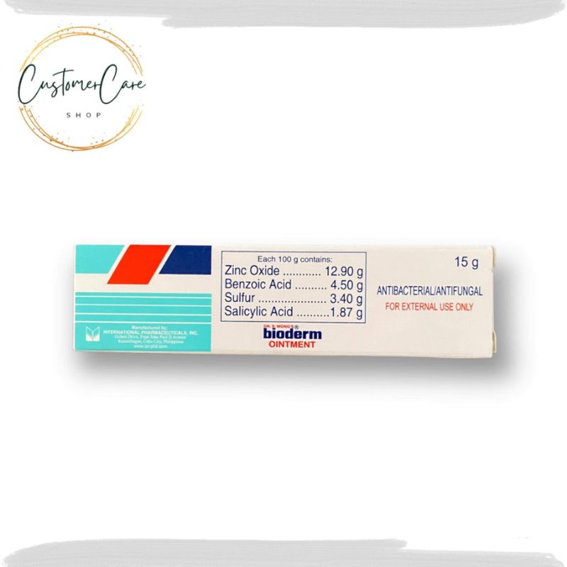 Bioderm Ointment 15g Tube Dr. S. Wong's Antibacterial Antifungal Wong ...