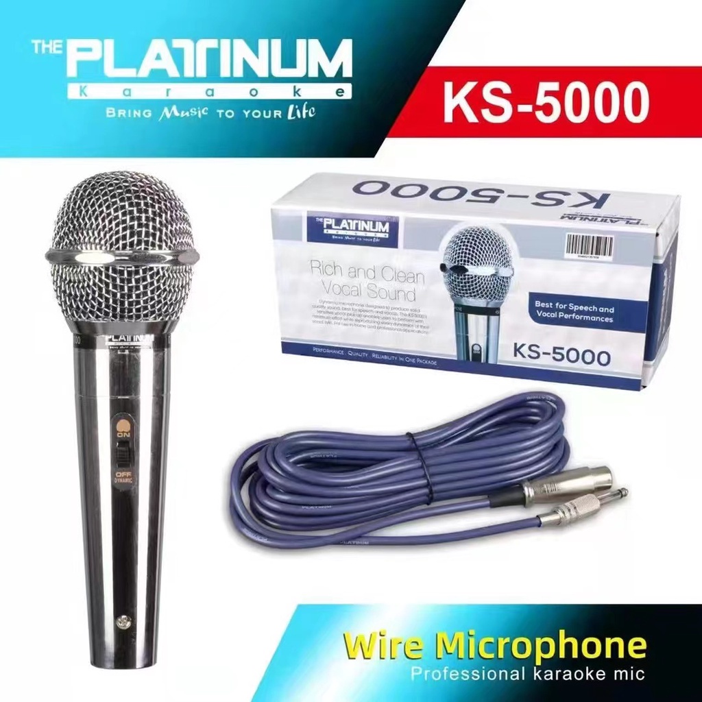 Platinum Heavy Duty Wired Microphone (5Meters) | Shopee Philippines