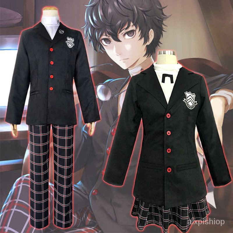 Anime Persona 5 Cosplay Costume Amamiya Ren School Uniform Set Pants ...