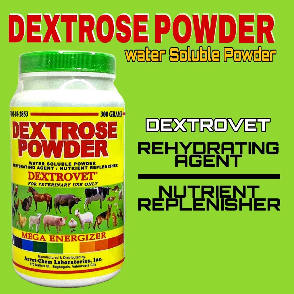 [FCR AGRIVET] DEXTROSE POWDER 300grams and 100grams / REHYDRATING AGENT ...