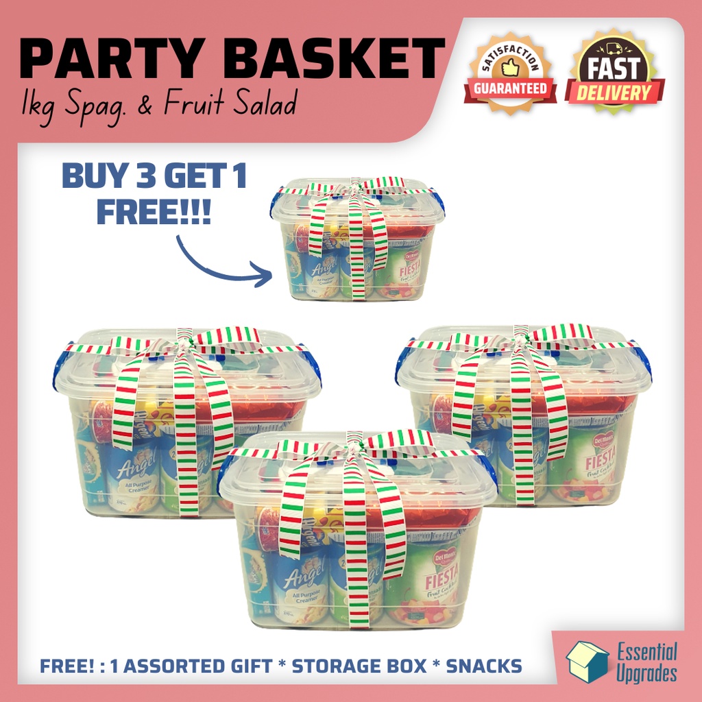BUY 3 GET 1 FREE!!! Spaghetti and Fruit Salad Christmas Basket Set ...