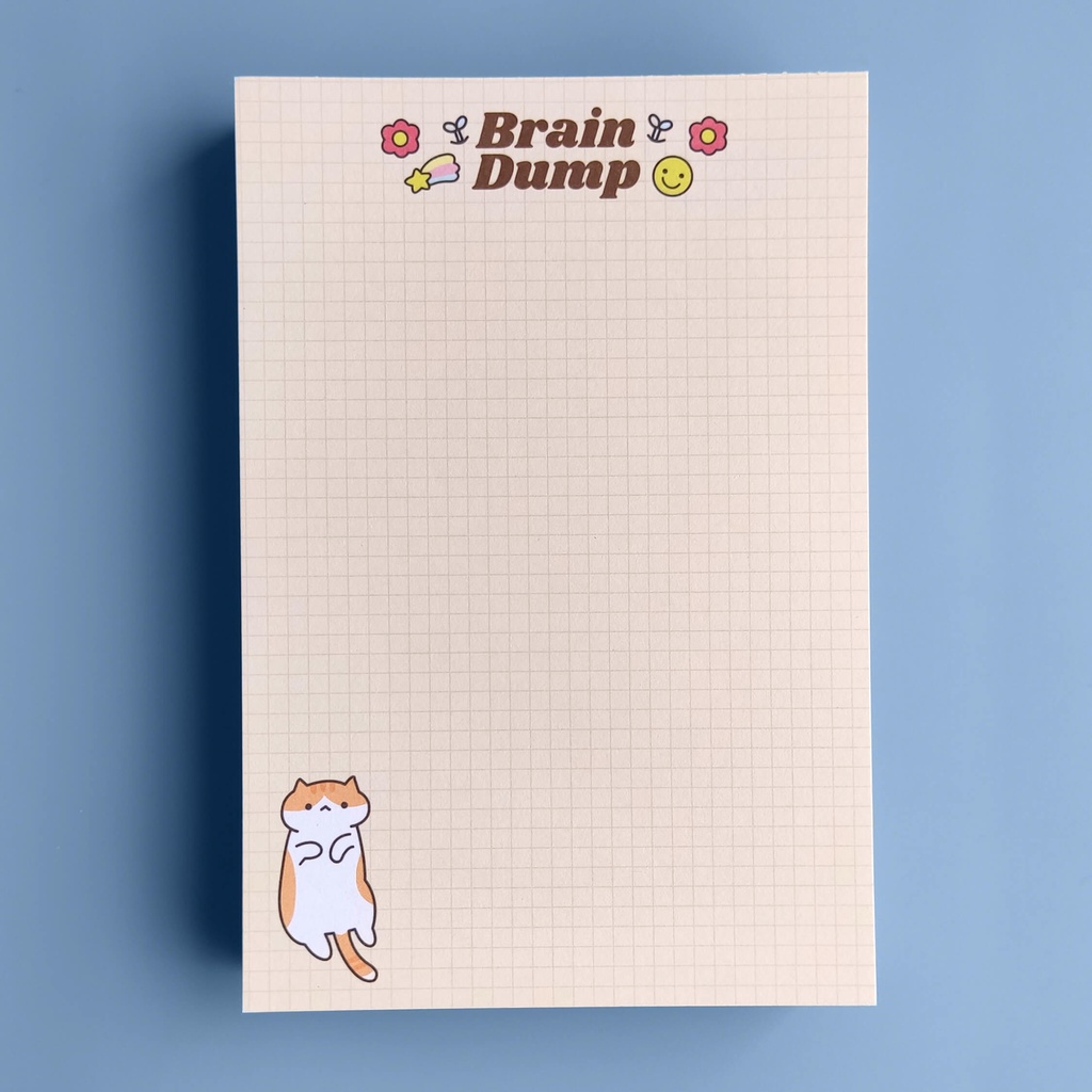 Brain Dump Notepad Cute Non Sticky Memo Pad | Shopee Philippines