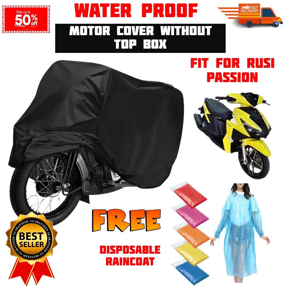 TP Motor Cover For RUSI PASSION | Water Proof Cover With Free Raincoat ...