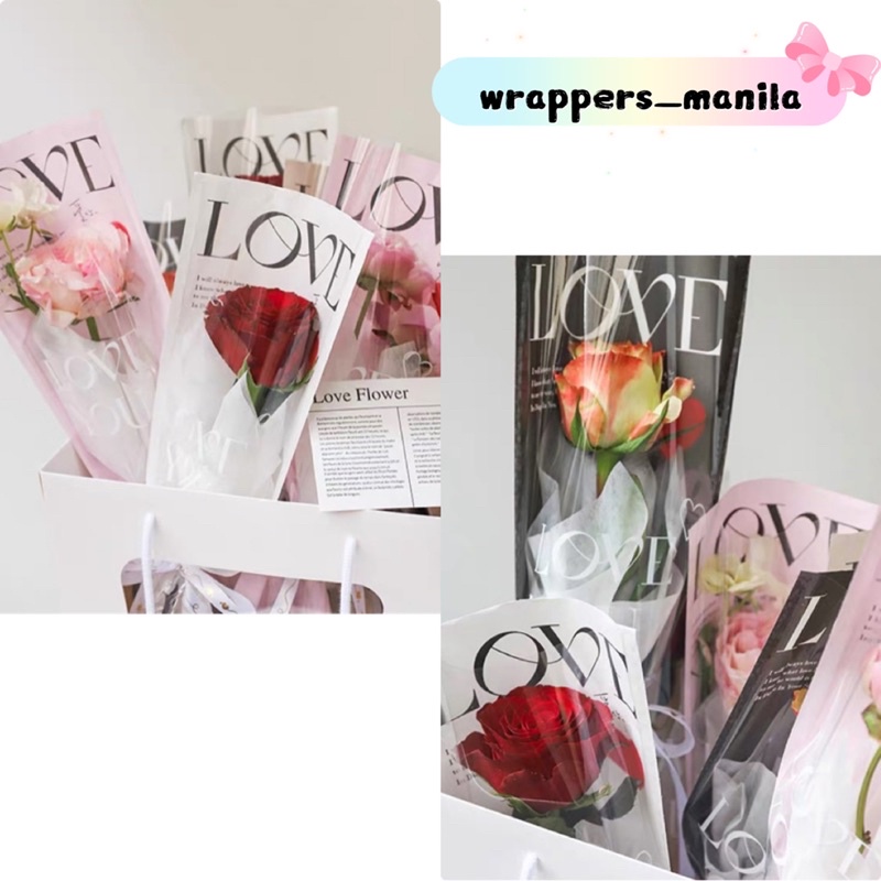 20pcs Single Stem Rose Wrappers Flower Wrapping Paper | Shopee Philippines