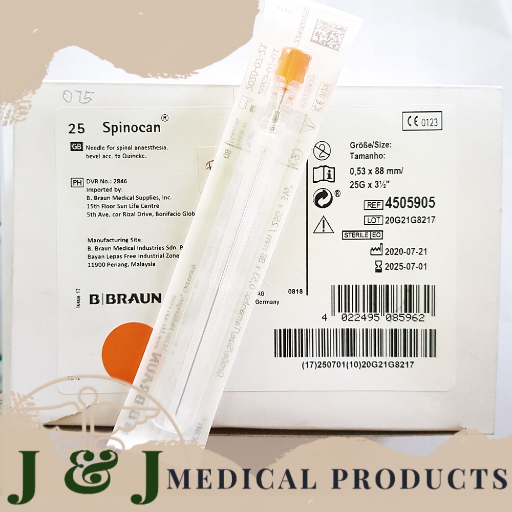 BBRAUN Spinocan 23G, 25G (1 BOX) | Shopee Philippines