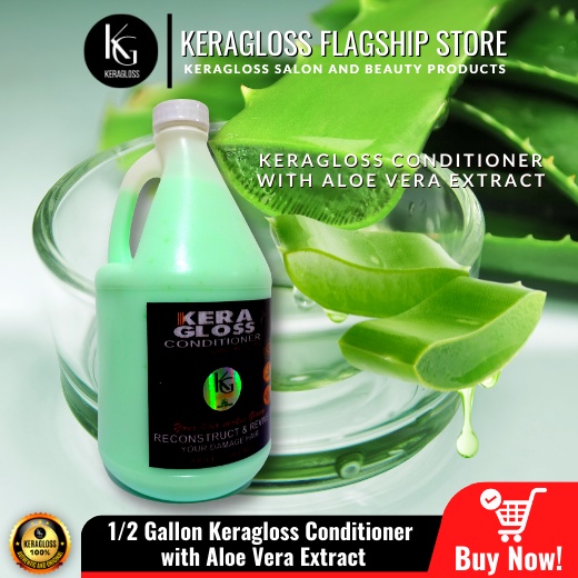 KERAGLOSS Conditioner with Aloe Vera Extract - 1/2 Gallon | Shopee ...