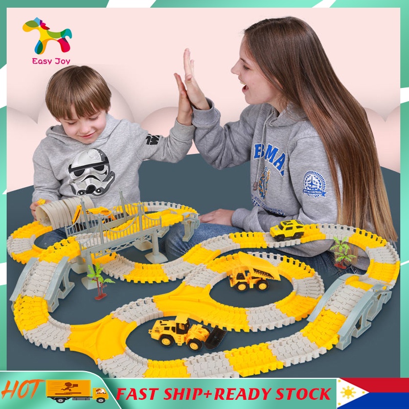 345pcs Electric Car Track DIY 3D Children Toy Car Track Car Rail Baby ...