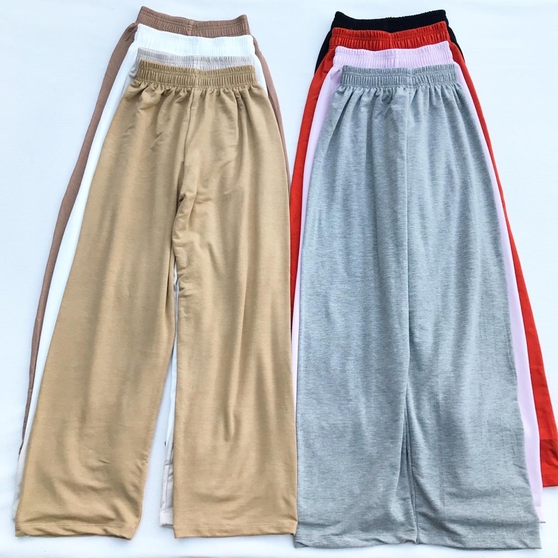 Cotton HighWaist Wideleg Pants•TIA_ngge | Shopee Philippines