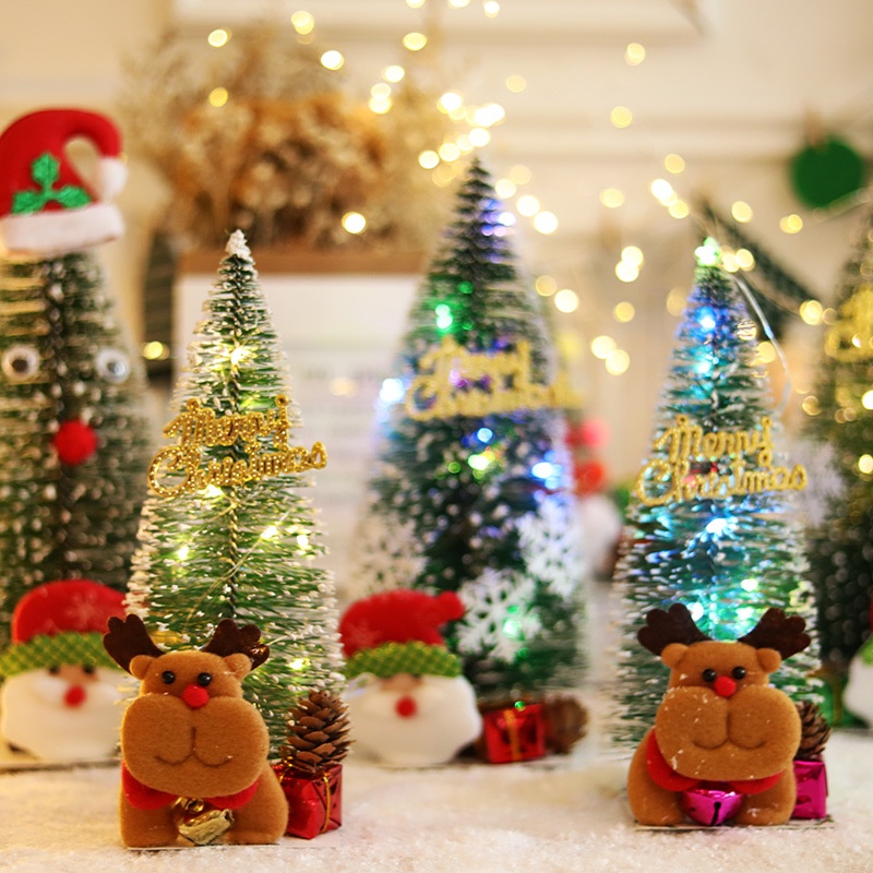 Mini Christmas Trees With LED Lights Hot Pvc Artificial Tree Window ...