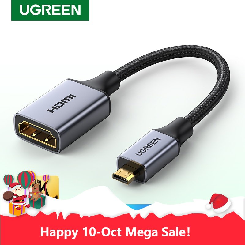 UGREEN 0.25M Micro HDMI to HDMI Cable Male to Female Micro HDMI Adapter | Shopee Philippines