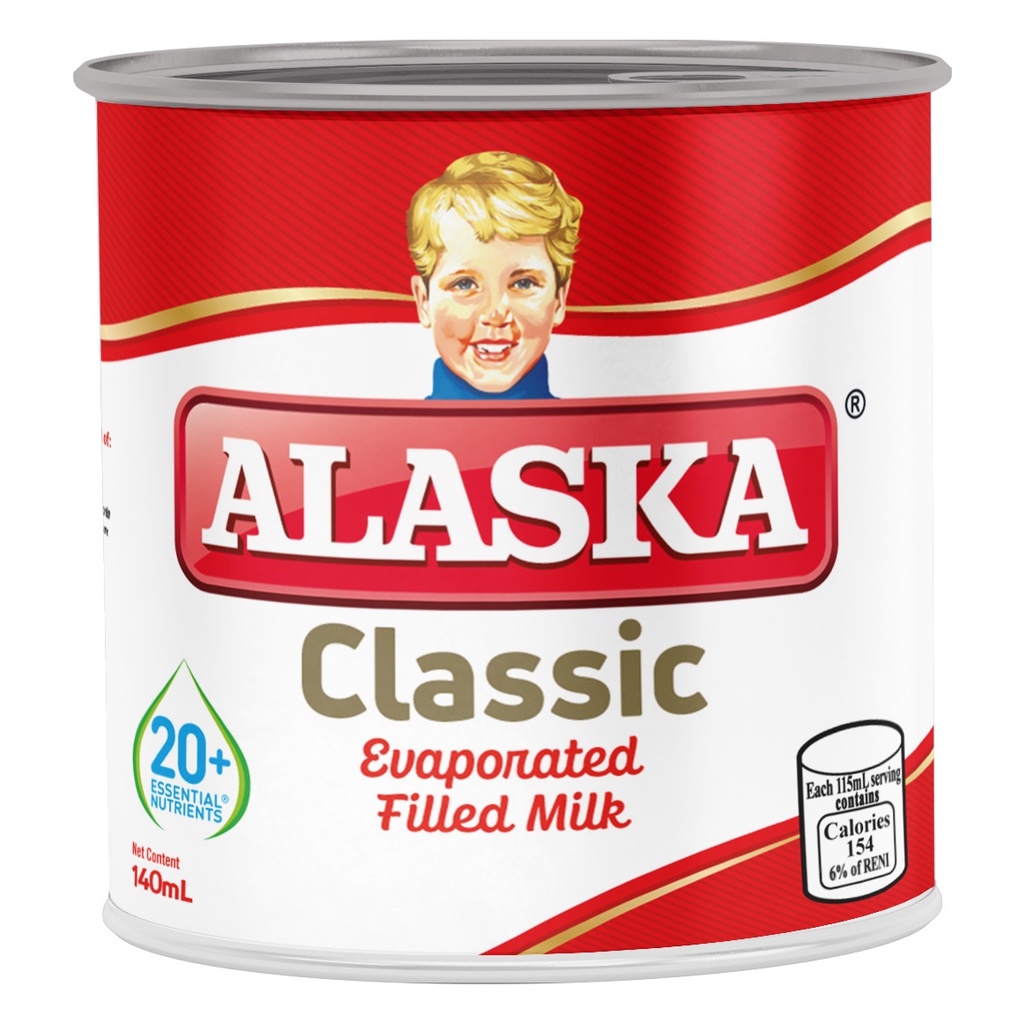 Alaska Classic Evaporated Filled Milk 140ml | Shopee Philippines