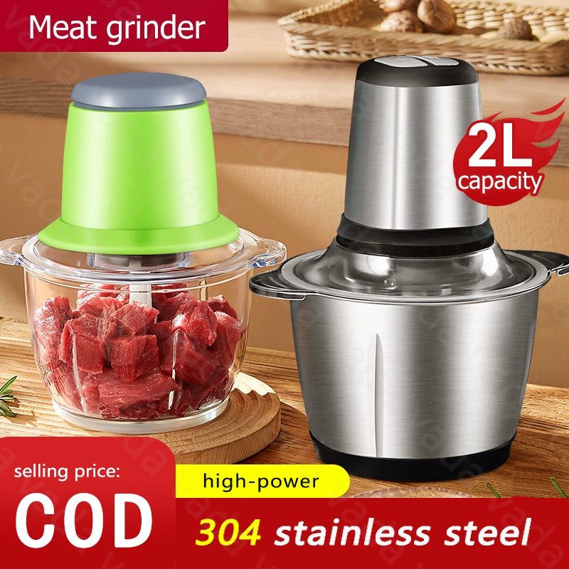 Kitchen mincer Stainless steel Electric Meat Mincer 2L capacity blade Multifunctional electric ...