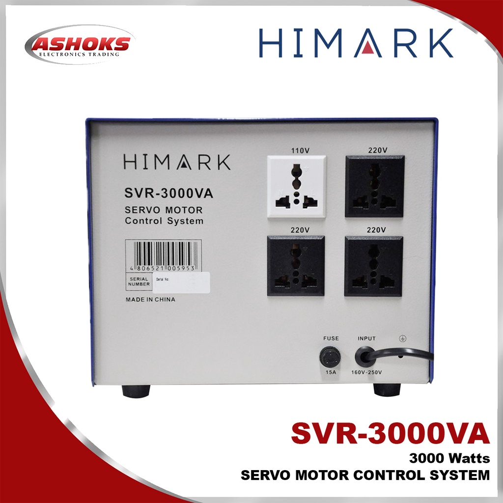 Himark SVR 3000VA AVR / 3000W / Servo Motor type / Automatic Voltage ...